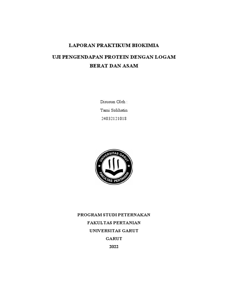 Laporan Praktikum Biokimia 8 | PDF | Kesehatan Holistik