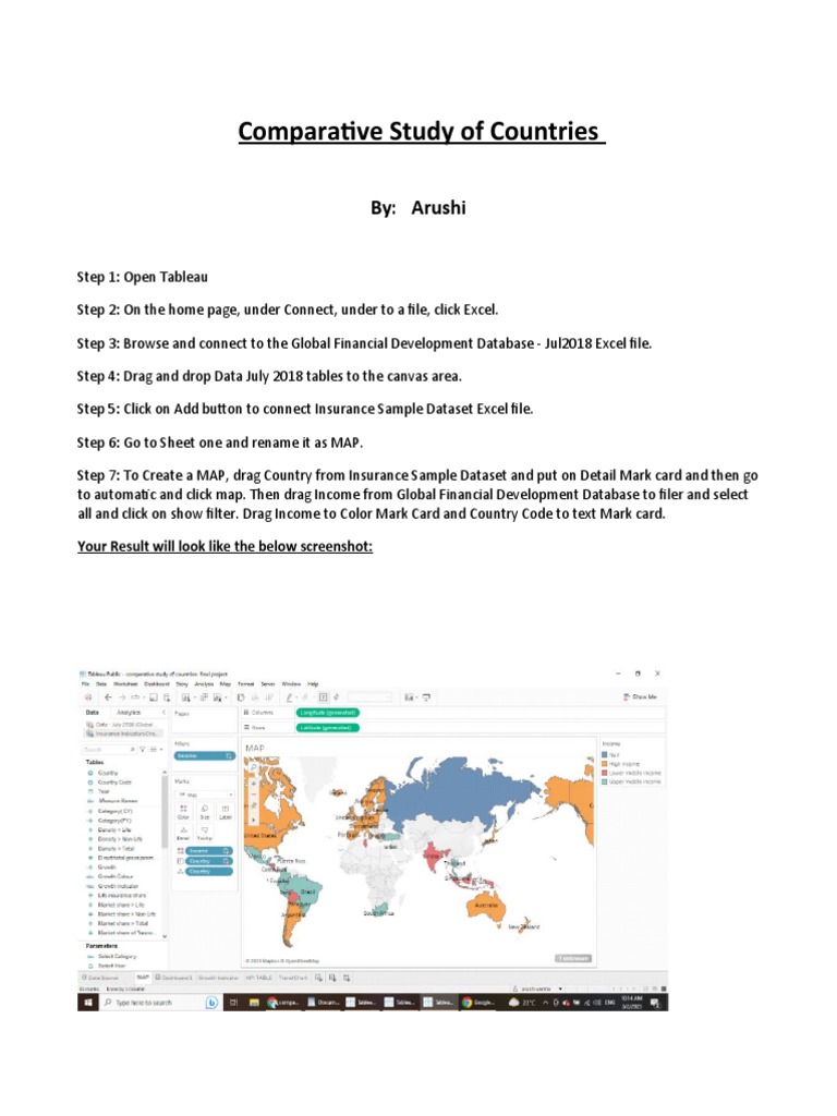 Comparative Study of Countries-Final Project | PDF | Microsoft Excel ...