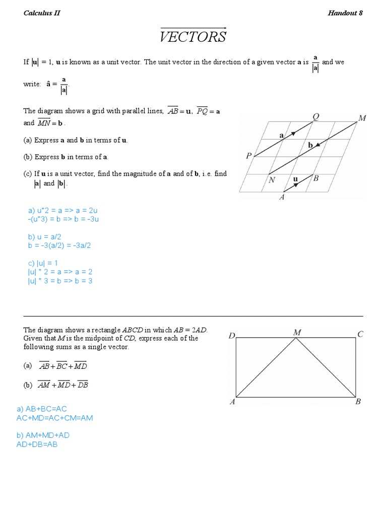 Vectors Intro | PDF | Euclidean Vector | Algebra