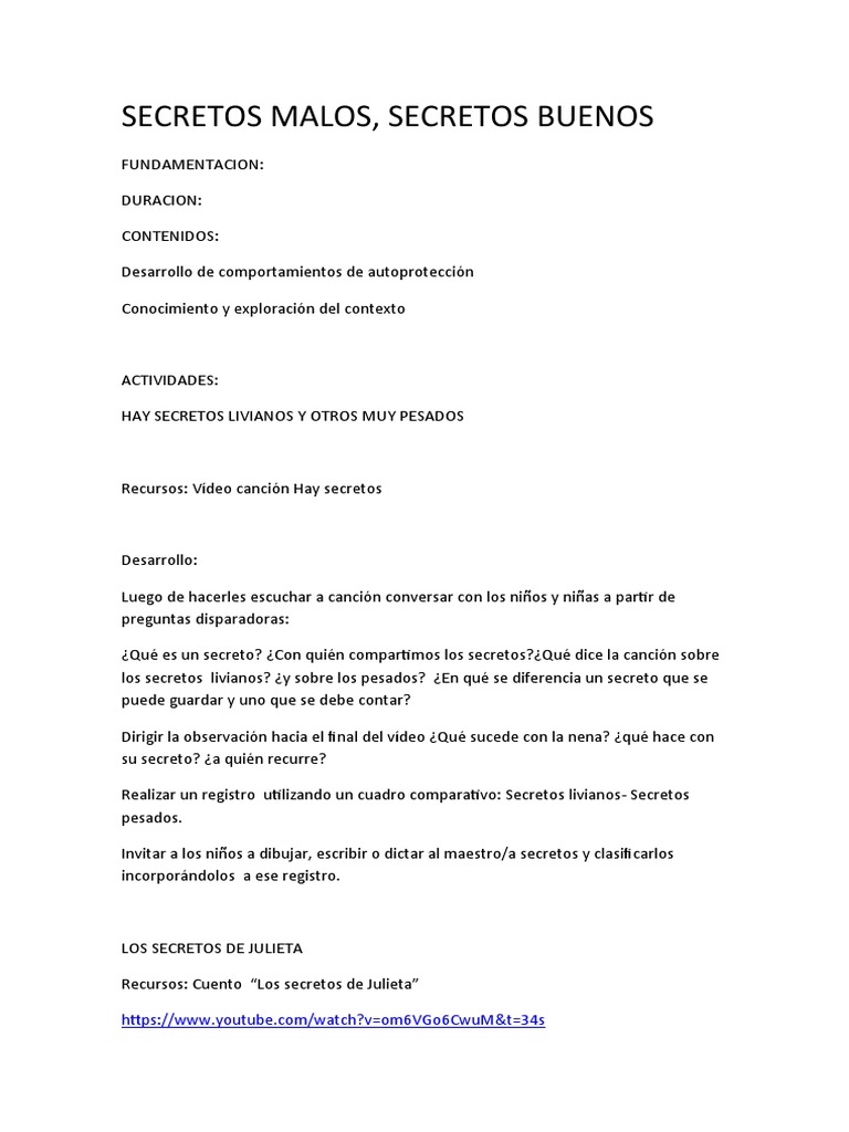 Secretos Malos Buenos | PDF