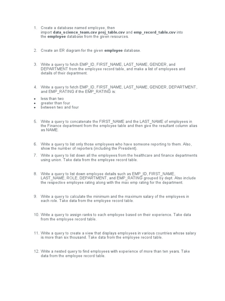 ScienceQtech Employee Performance Mapping | PDF | Databases | Information Retrieval