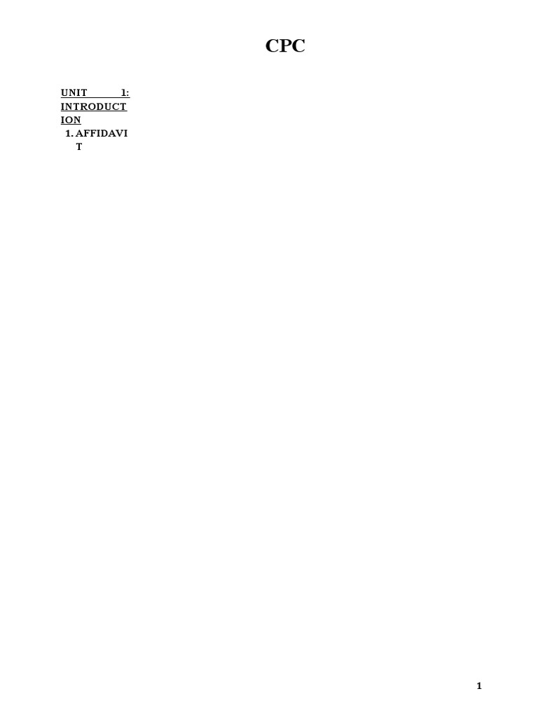Civil Procedure Code (CPC) Renaissance Law College Notes-4-48 | PDF ...
