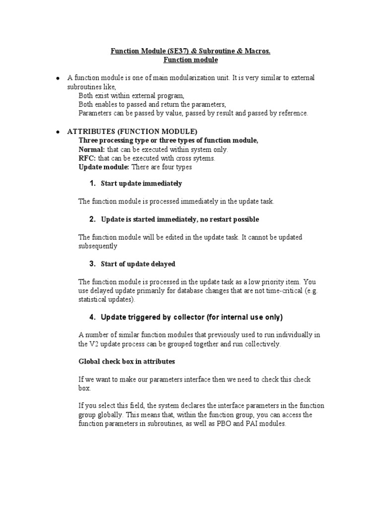 Function Module Pdf Parameter Computer Programming Programming 8124