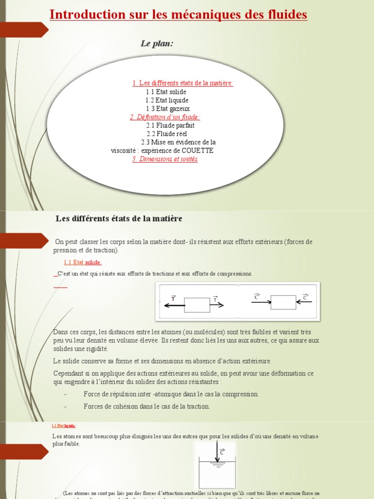 Introduction Sur Les Mécaniques Des Fluides | PDF | Fluide | Viscosité