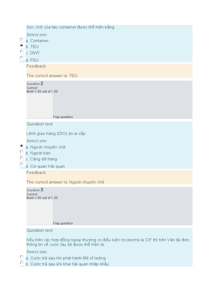 VTBH Chương 3 Quiz | PDF