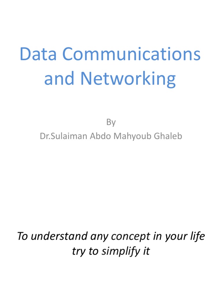 Data Comunication and Networking Introuction | PDF | Computer Network | Internet
