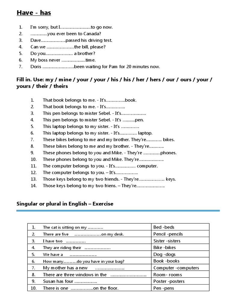 Exercice 3eme Ane Anglais | PDF