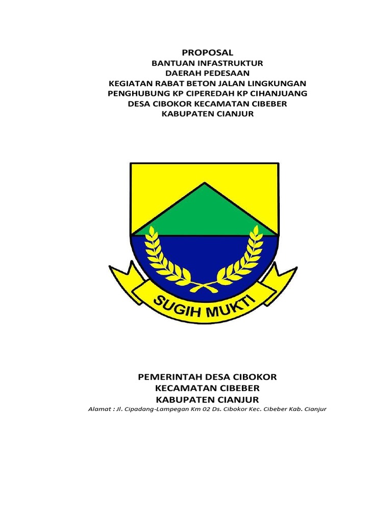 PROPOSAL RABAT BETON CIHANJUANG-dikonversi | PDF