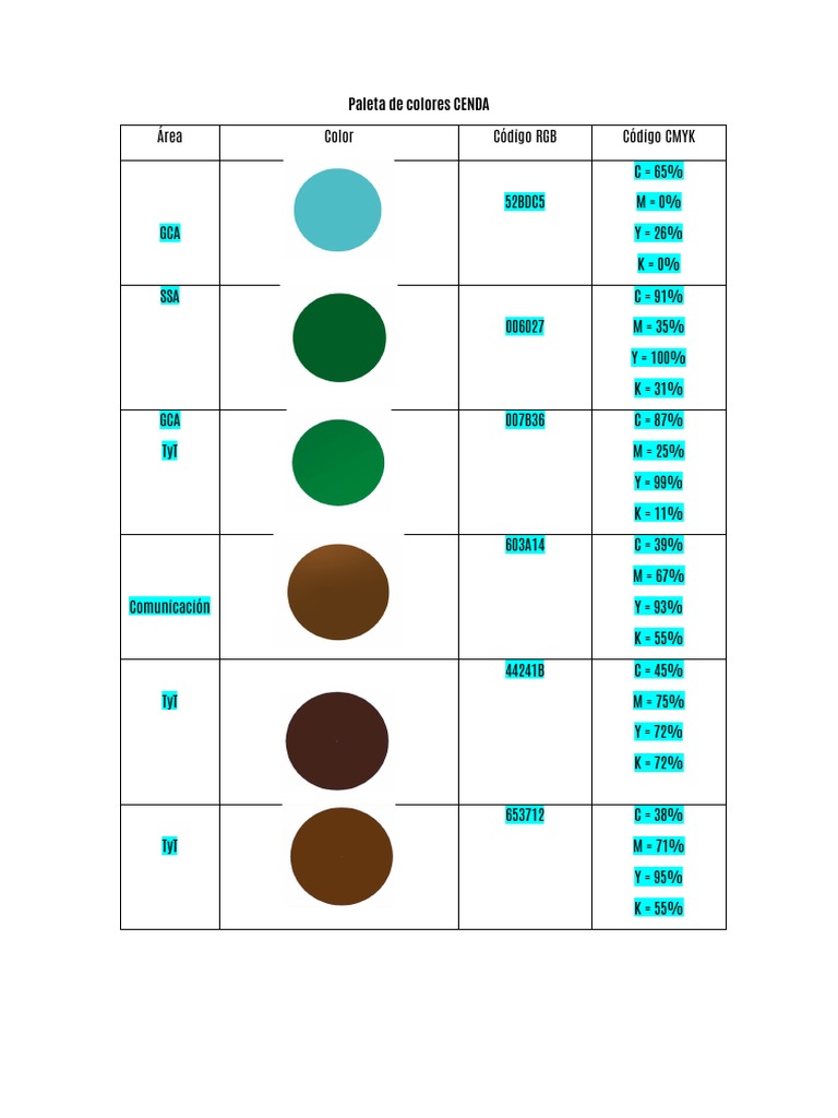 Paletas de Colores | PDF | Diseño gráfico | Ligero