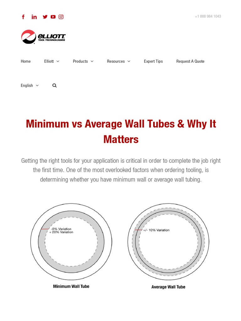 Minimum Vs Average Wall Tubes & Why It Matters - Elliott Tool | PDF | Pipe (Fluid Conveyance ...