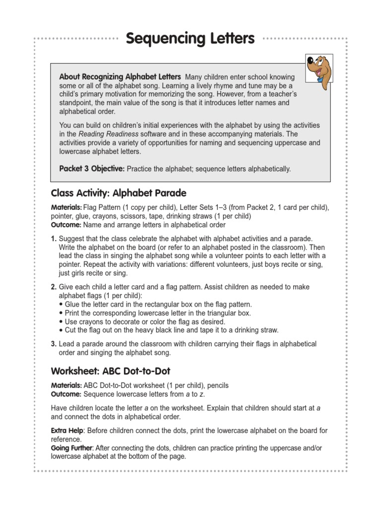 Sequencing Letters | PDF | Letter Case | Writing