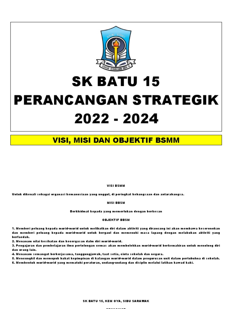 Pelan Strategik Bsmm 2022 2024 Pdf