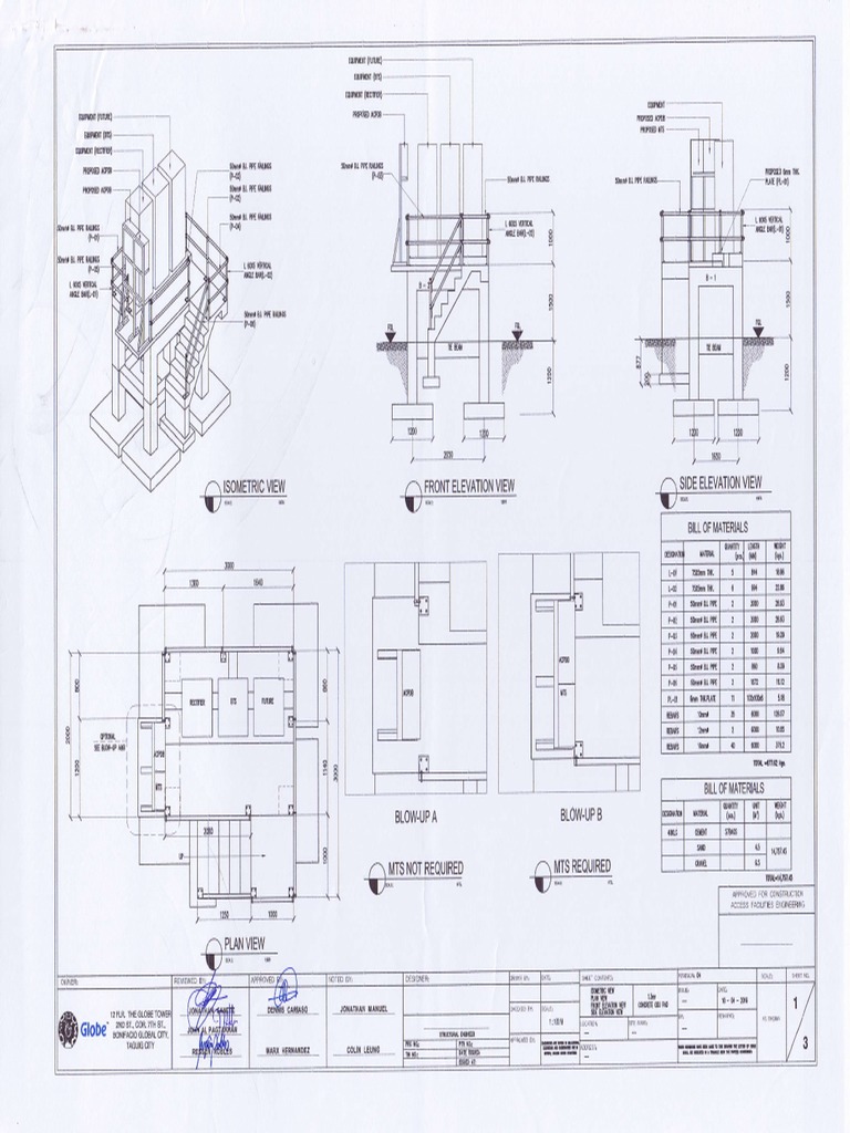 1.5m Elevated Concrete ODU Pad (Combined) | PDF