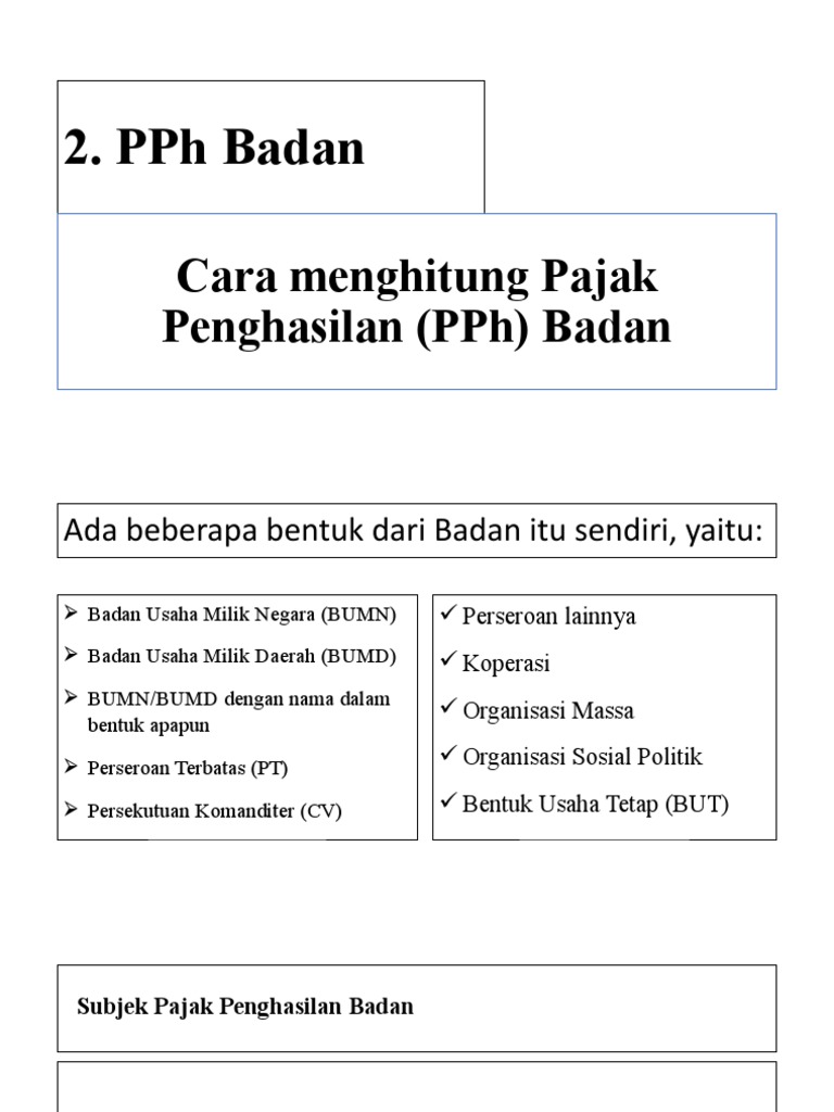 Cara Hitung PPh Badan di Indonesia | PDF | Pengelolaan Keuangan & Uang