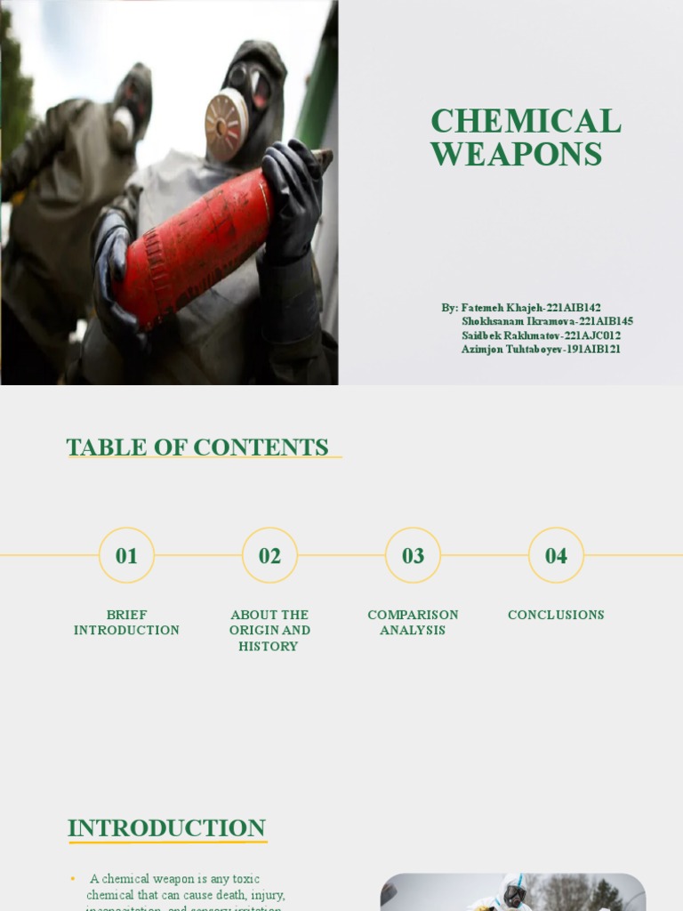 Chemical Weapons | PDF | Chemical Warfare | Chemical Weapon