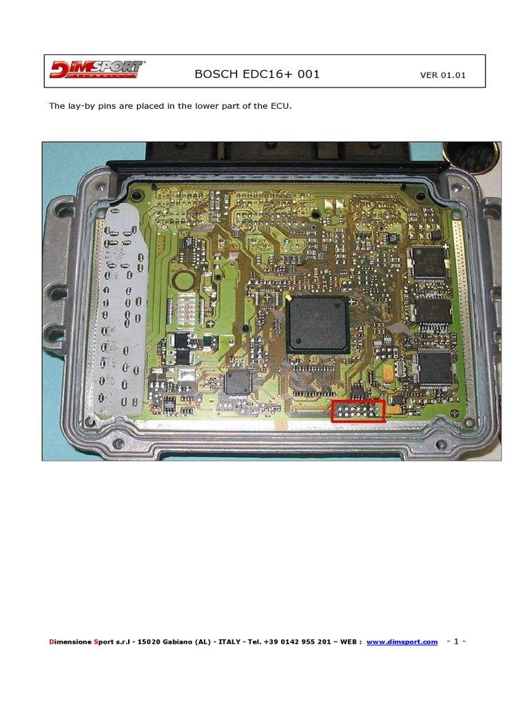Bosch Edc16+ 001 1033 | PDF