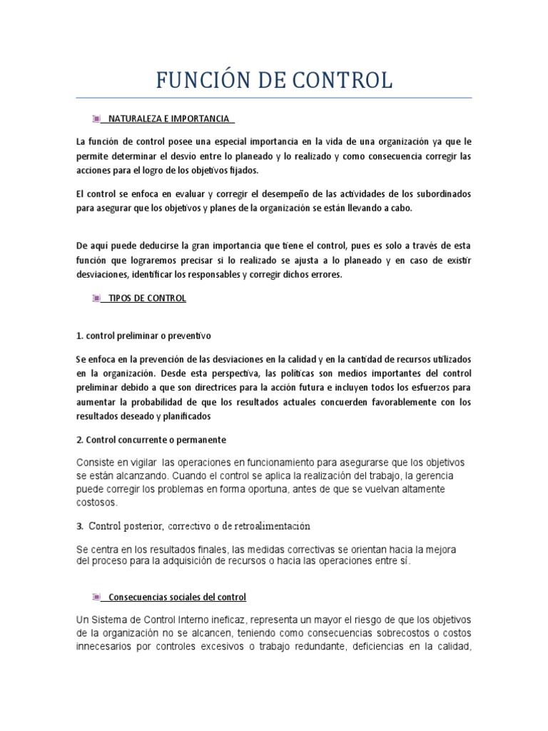 Función de Control | PDF | Auditoría | Presupuesto