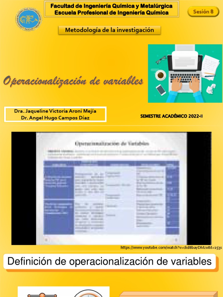 Metodología para la operacionalización de variables en una ...