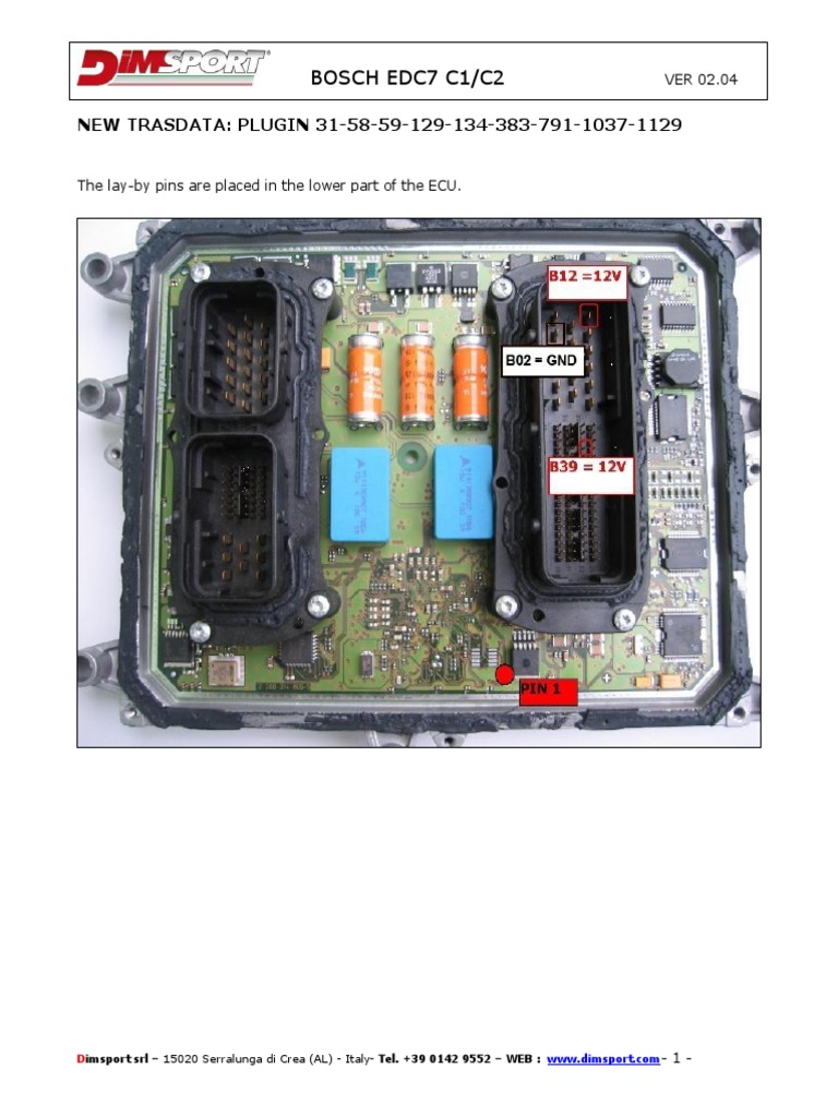 EDC7 C1/C2 Pinout and Connection Guide | PDF | Technology & Engineering