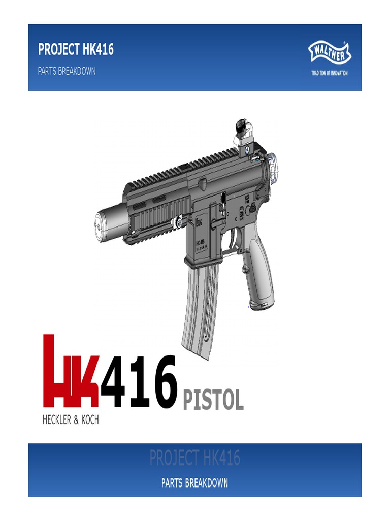 HK416 Pistol | PDF | Trigger (Firearms) | Military Technology