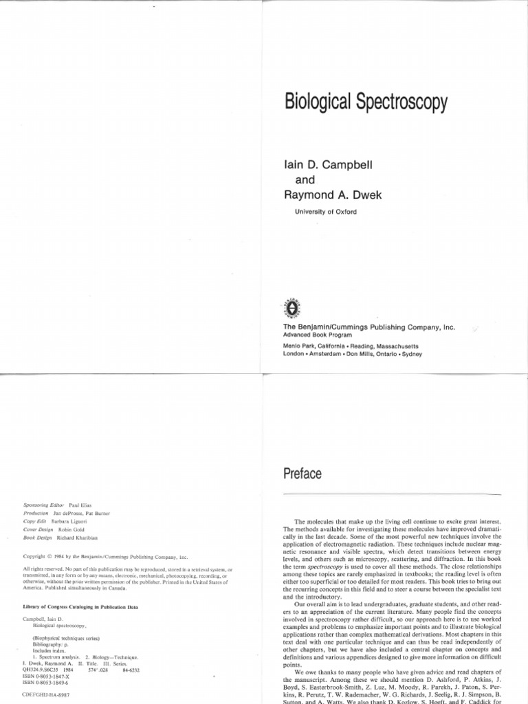 Biological Spectroscopy Campbell | PDF