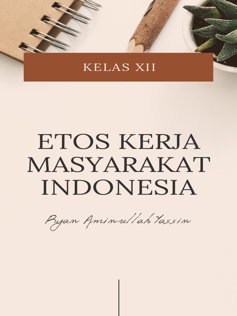 Etos Kerja Masyarakat Indonesia | PDF