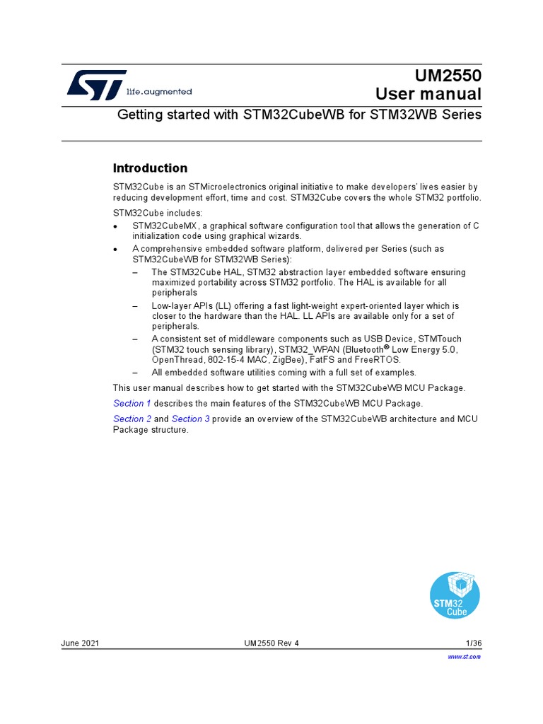 STM32 Cube WBGetting Started | PDF | Microcontroller | Device Driver