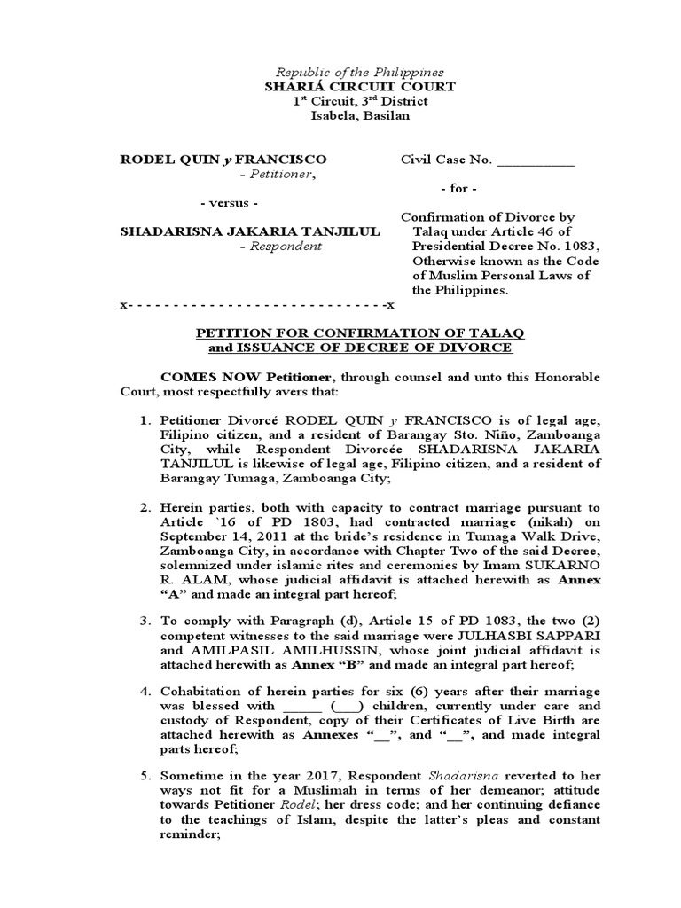 Confirmation of Talaq | PDF | Marriage | Divorce