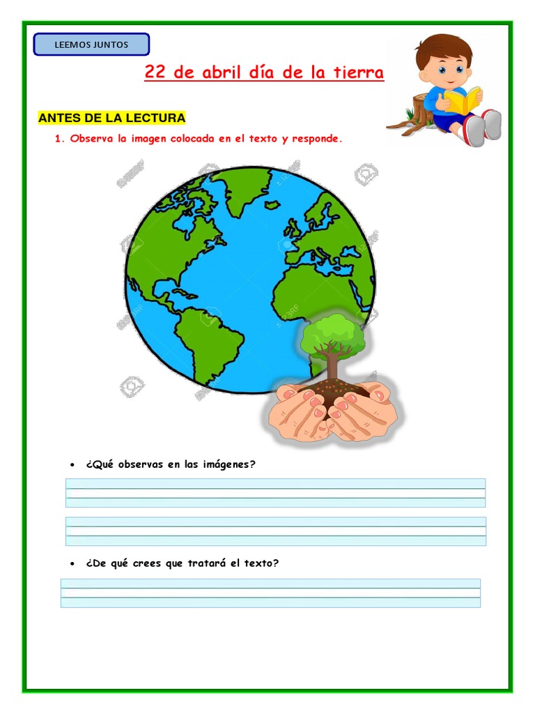 Día de la Tierra: Cuidado y Acciones | PDF | Tierra