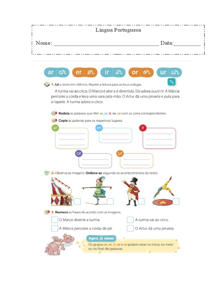 Casos de Leitura - Ar - Ficha 1 | PDF