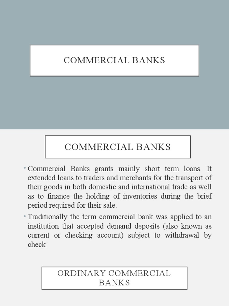 Chapter 4 Commercial Banks | PDF | Banks | Loans