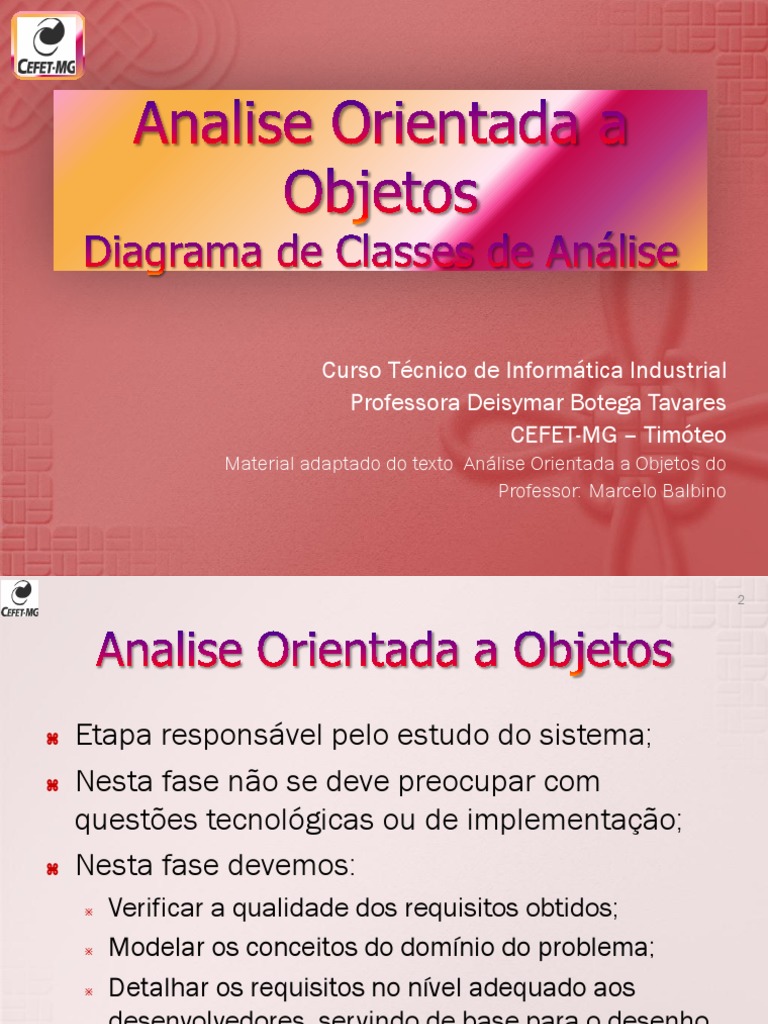 Analise Diagramas De Classe Pdf Classe Programação De Computadores