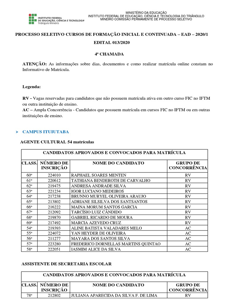 2020-07-13 - 16-53-24 - 4 Chamada | PDF | Brasil