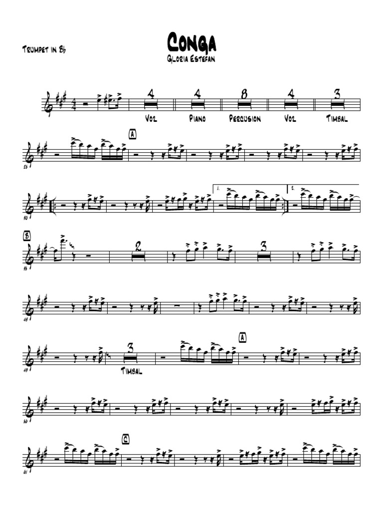 Gloria Estefan Conga Trumpet | PDF