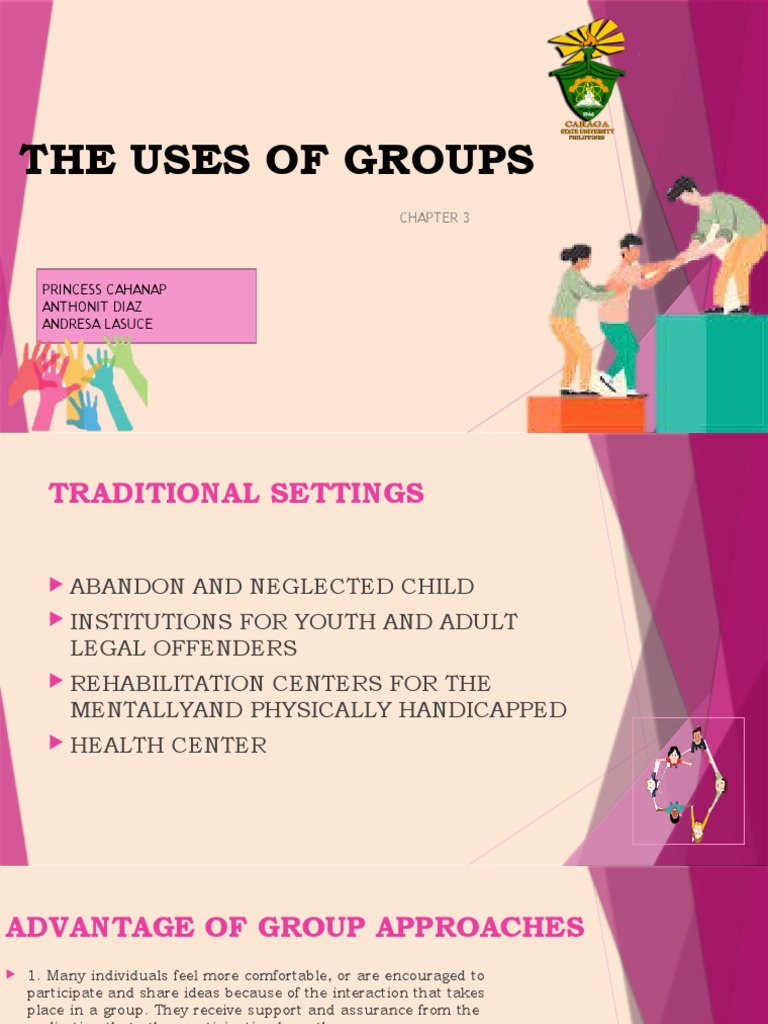Group Therapy Benefits & Techniques | PDF | Community | Attitude ...