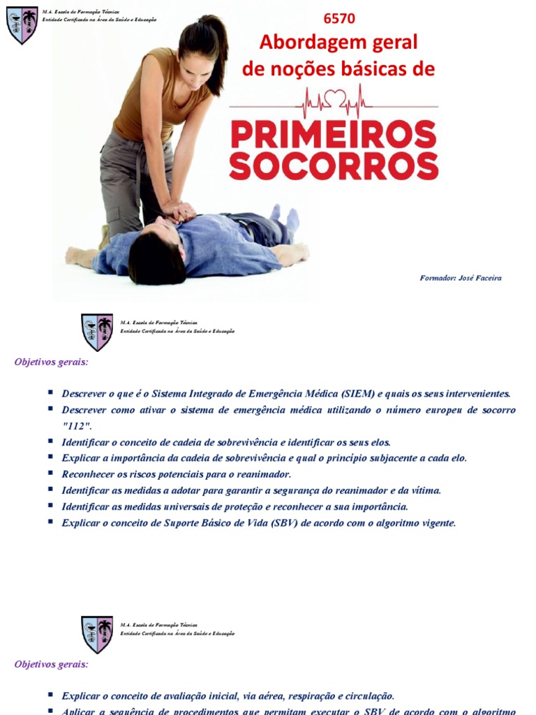 Abordagem Geral de Noções Básicas de Primeiros Socorros | PDF ... Abordagem Geral de Noções Básicas de Primeiros Socorros | PDF ...