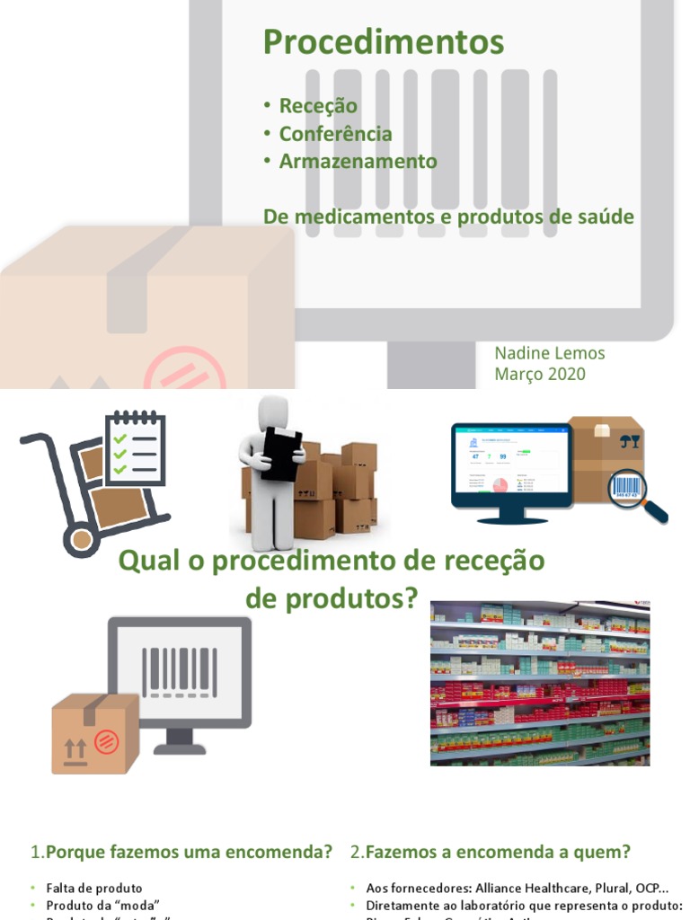 Procedimentos de receção e armazenamento de medicamentos | PDF Procedimentos de receção e armazenamento de medicamentos | PDF