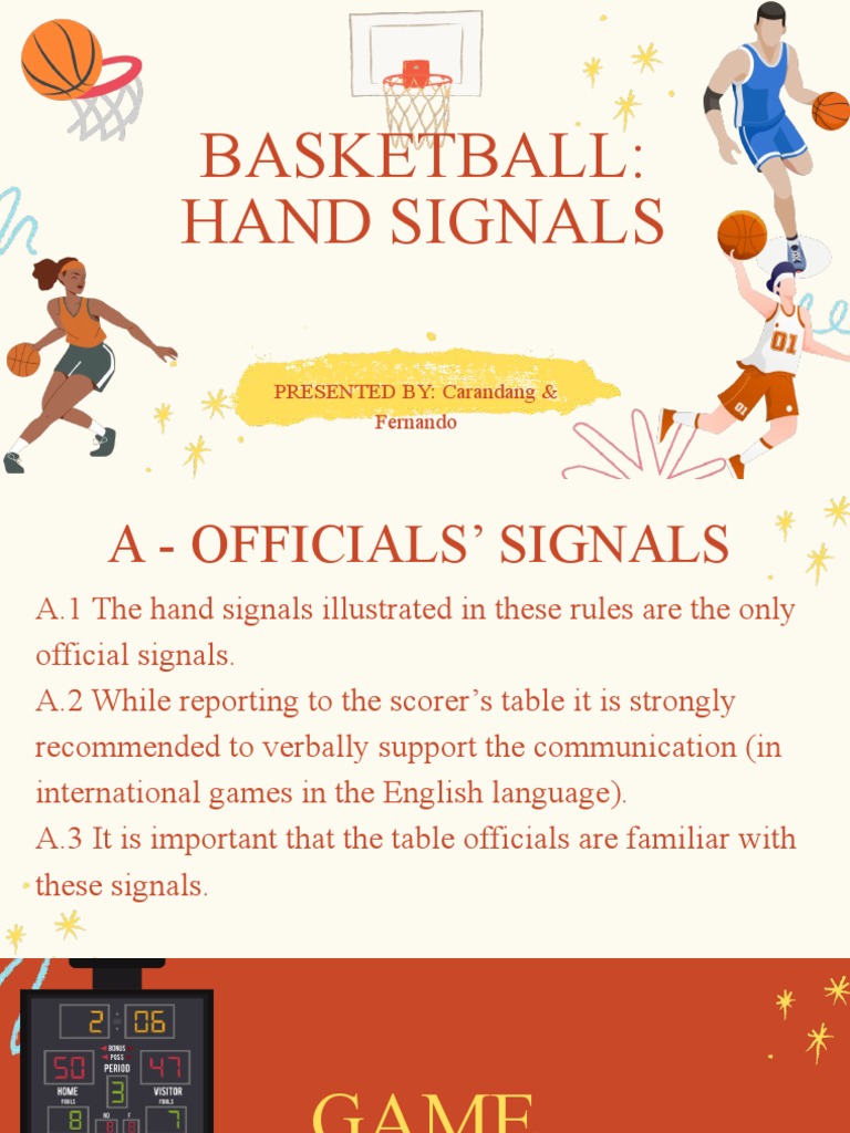 PE Reporting Hand Signals 1 | PDF | Athletic Sports | Indoor Sports