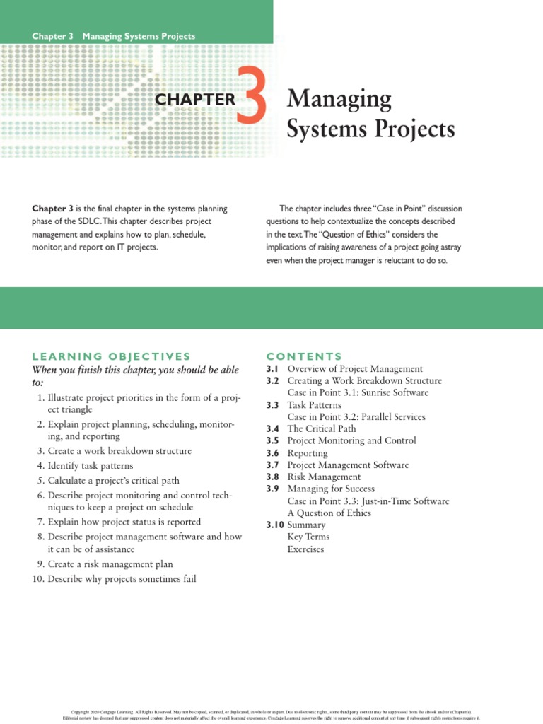 SAD 12th - Ed Chapter3 Managing Systems Projects | PDF | Project ...