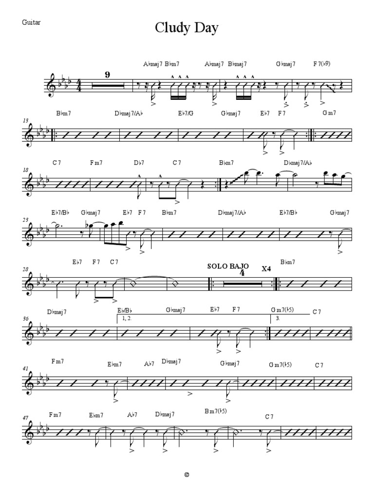 Cloudy Day - Guitar | PDF