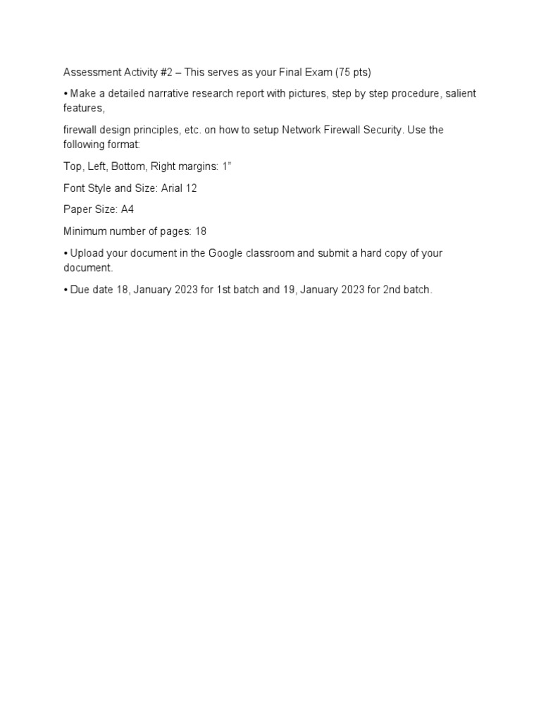 Assessment Activity 2 Sample | PDF | Port (Computer Networking ...