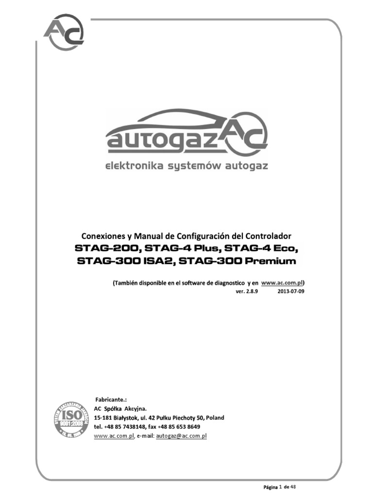Manual de Controladores STAG 300 | PDF | Inyección de combustible | Gases