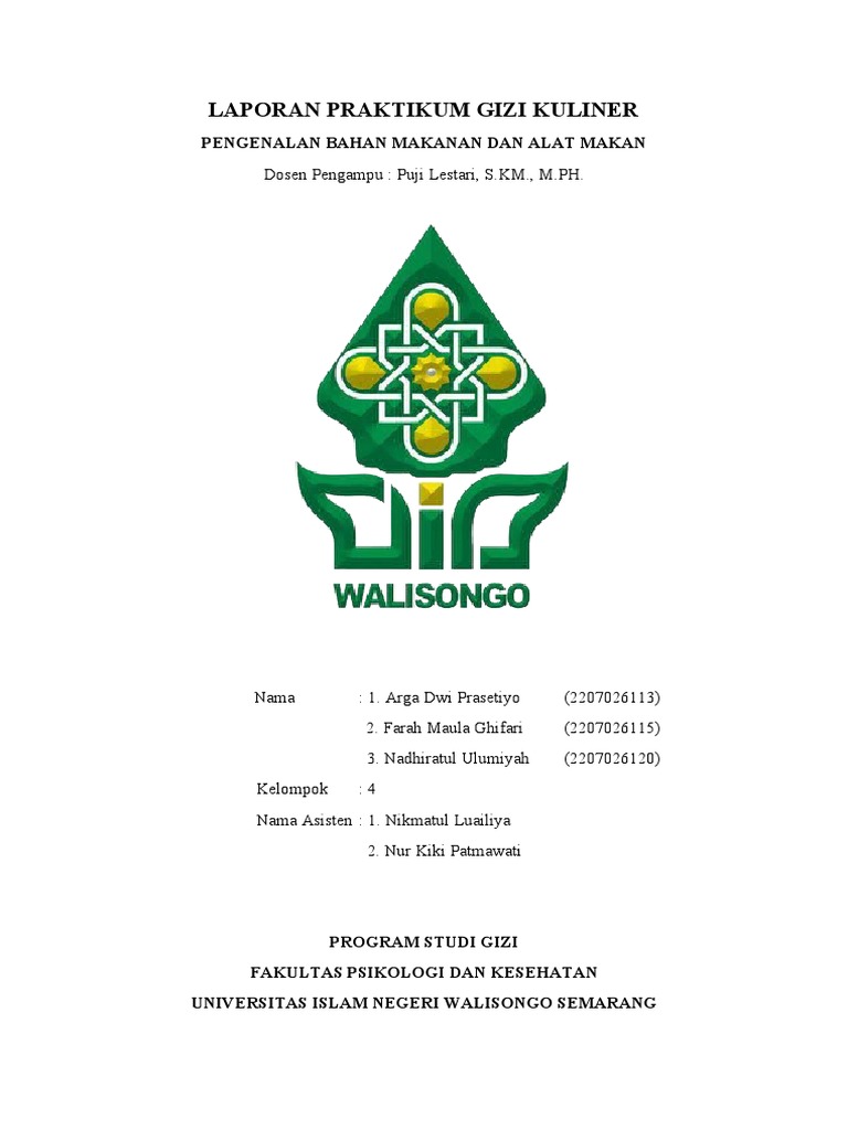 LAPRAK 1 GIZI KULINER | PDF