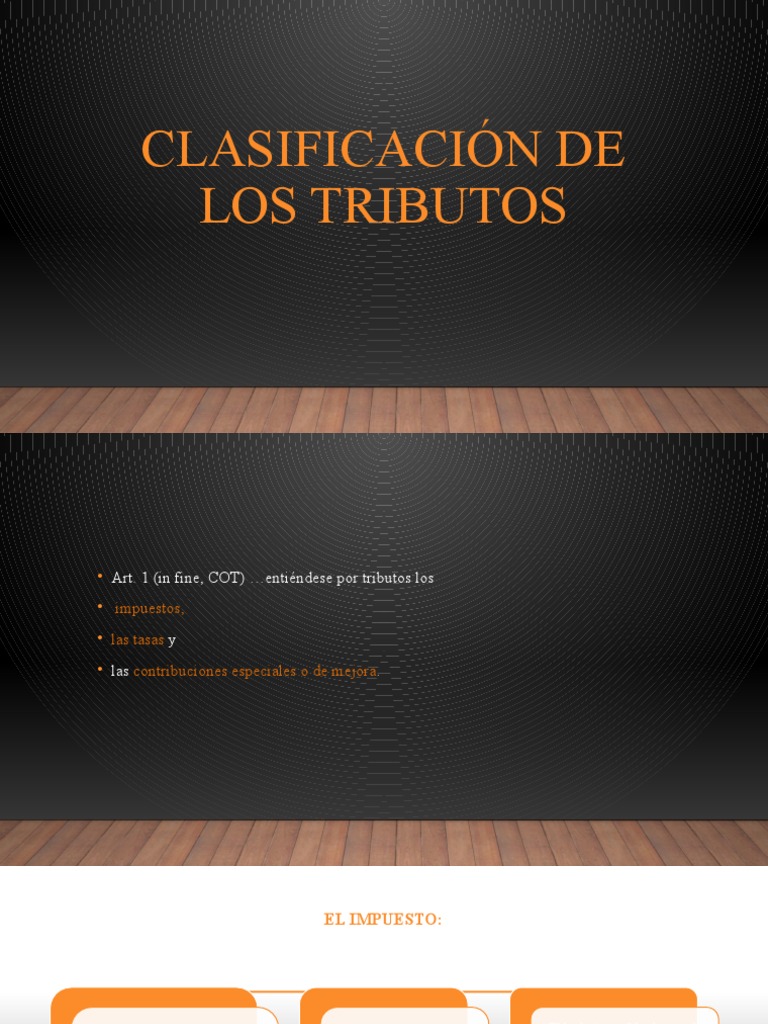 Clasificación de Los Tributos Tema 2 | PDF | Impuestos | Economias