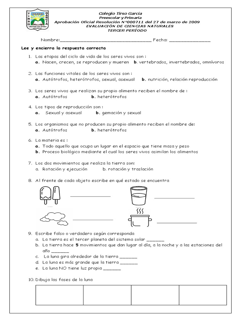 Naturales Tercer Periodo | PDF
