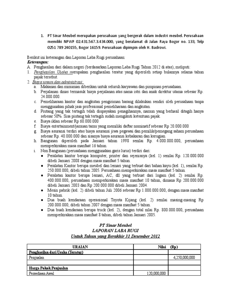 Praktikum PPH Badan | PDF