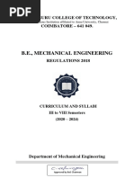Study Scheme & Syllabus of B. Tech 7th Sem Mechanical Engineering Batch 2018 Onwards | PDF ...