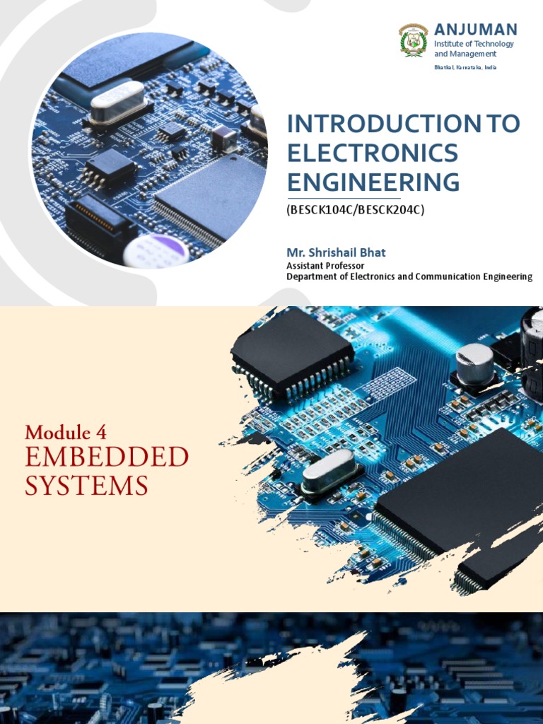 Introduction To Electronics and Communication (BESCK104C/BESCK204C) - Embedded Systems (Module 4 ...