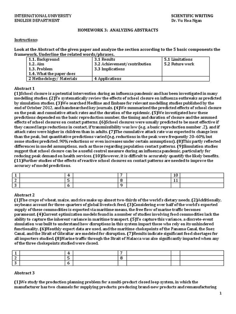 SW - Homework 3 - Analyzing Abstracts | PDF | Abstract (Summary)