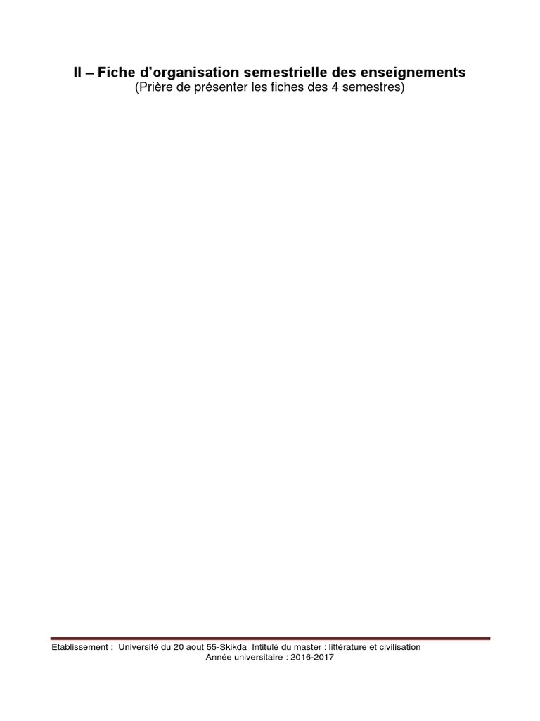 Organisation des enseignements Master 2016-2017 | PDF | Diplôme ...